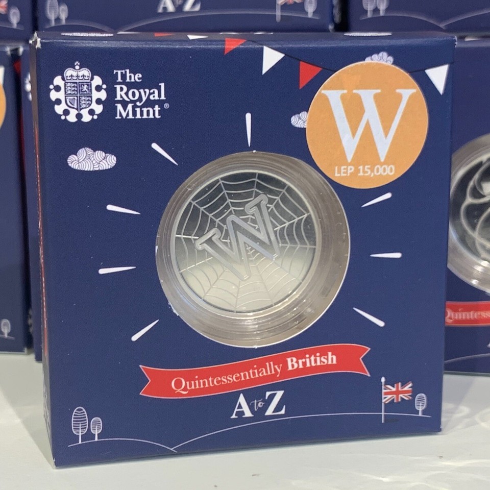 2018 10p Coins Silver Proof A-Z Royal Mint Alphabet Letters British ...