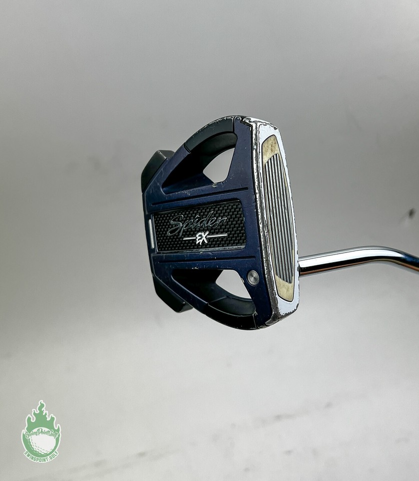Used Right Handed TaylorMade Spider EX Navy/White 35" Putter Steel Golf ...