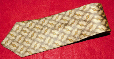 ROBERT TALBOTT STUDIO MADE IN U.S.A. BEIGE/BROWN GEOMETRIC TIE - DESIGNER TIES. | eBay
