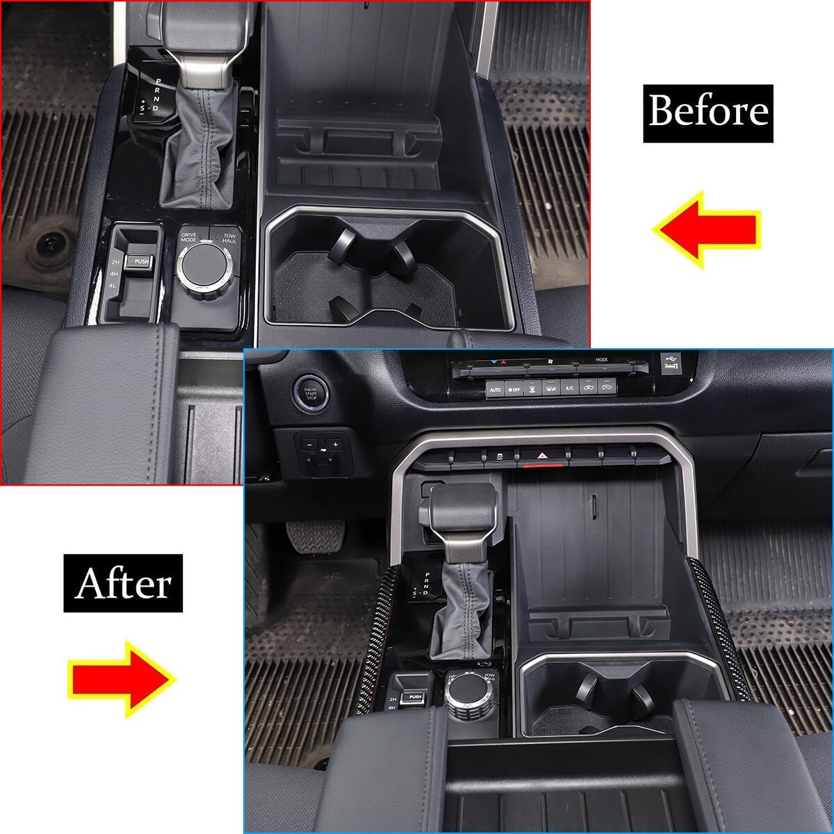 11PCS Carbon Fiber Center Console Gear Shift Box Panel+Side Fit For ...