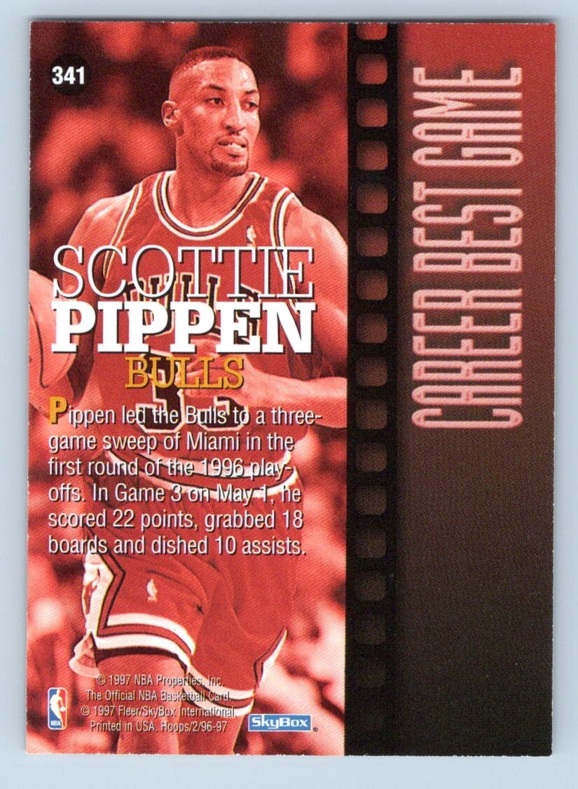 1996-97 NBA Hoops - #341 Scottie Pippen for sale online | eBay