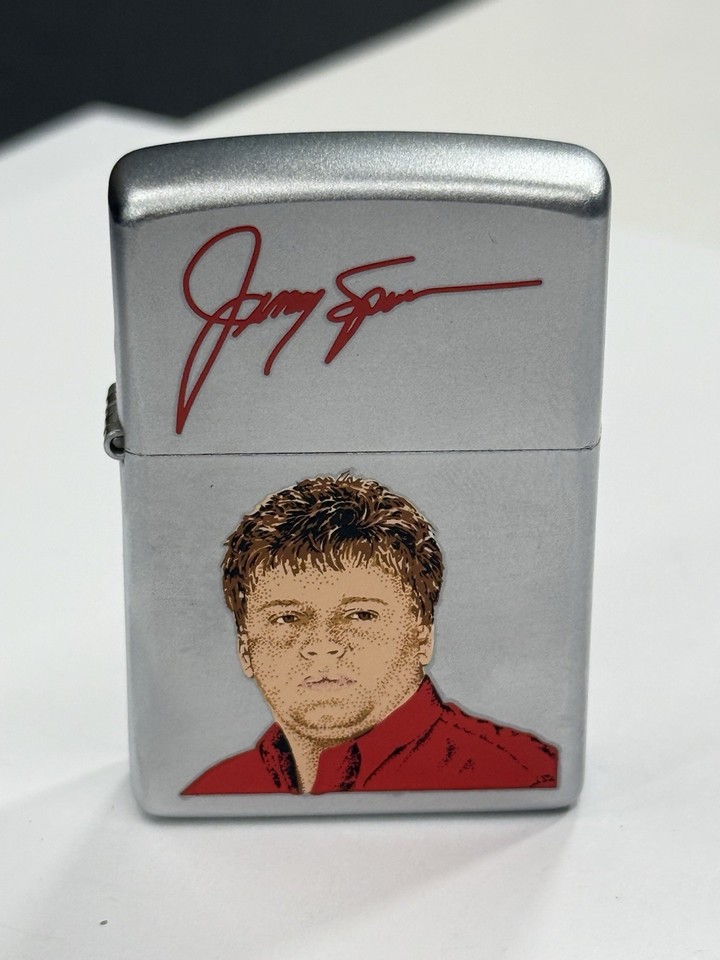 ZIPPO 2000 JIMMY SPENCER NASCAR SATIN CHROME LIGHTER UNFIRED IN BOX ...