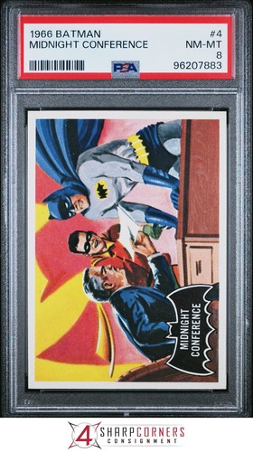 1966 TOPPS BATMAN #4 MIDNIGHT CONFERENCE PSA 8 | eBay