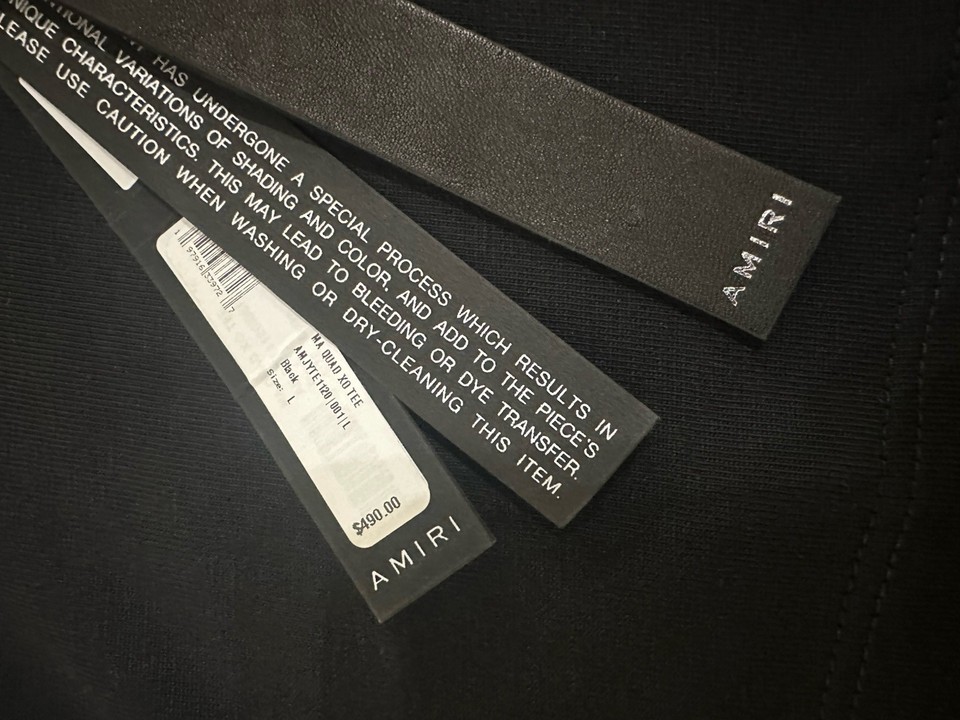 Authentic Amiri Black Tee - Size Large - New | eBay