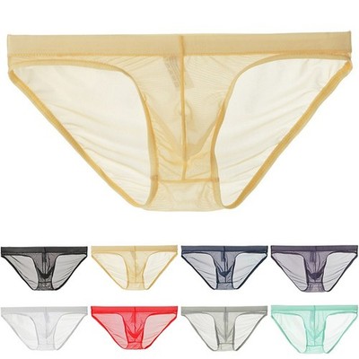 Men's Pouch Briefs Sheer Mesh Underwear Comfortable Fit for All ...