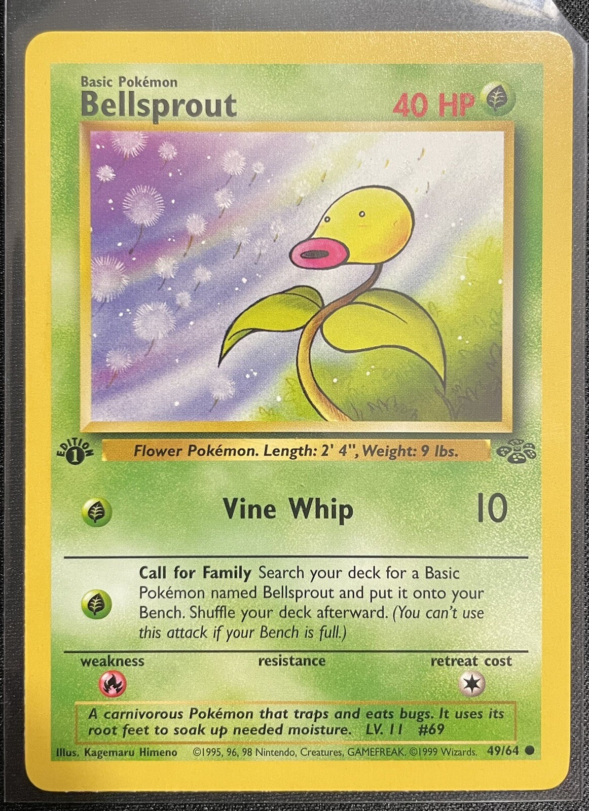 BELLSPROUT # 49/64 1999 Pokemon 1st EDITION JUNGLE Wizards WOTC | eBay