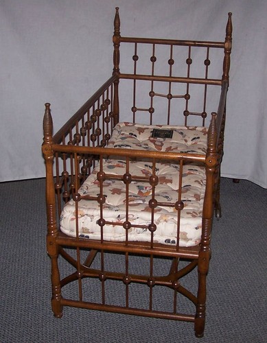 Antique Victorian Doll Crib and Rocking Cradle | eBay