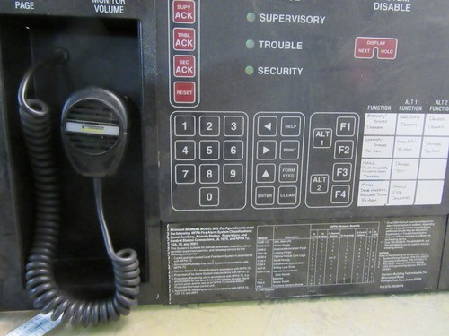 siemens mkb-2 fire alarm annunciator telephone microphone panel mxl [3 ...