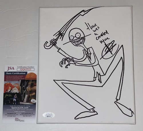 Javier Botet Signed Sketched Canvas Conjuring 2 “Crooked Man” Authentic ...