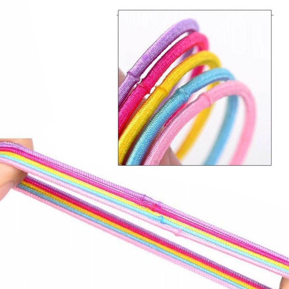 1x Elastic Rubber Hair Ties Hair Band Ropes Women's Ponytail Holder ...