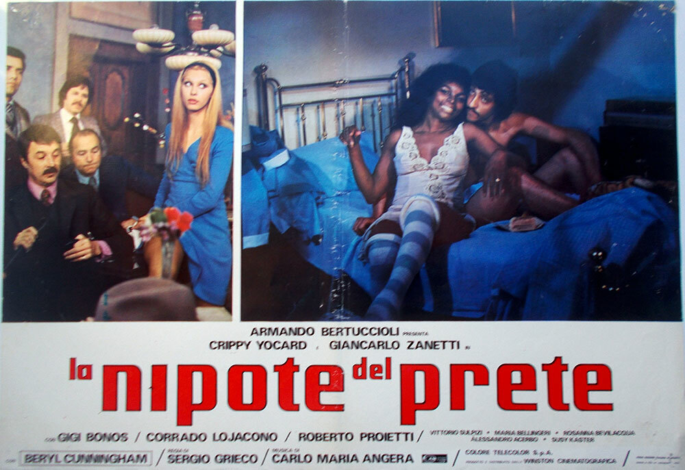 🔴fotobusta 1976 La NIPOTE del PRETE G. Zanetti Beryl Cunningham Crippy ...