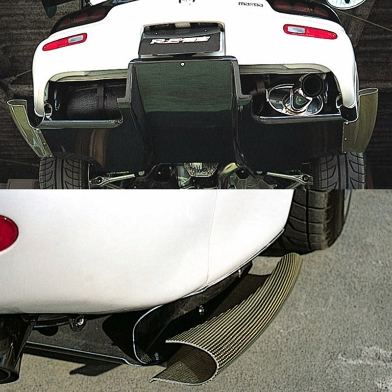 CARBON RE AMEMIYA STYLE REAR DIFFUSER BOWTECH SIDE ADDON FOR 92-02 RX7 ...