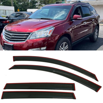 IN-CHANNEL Smoke Window Visors Sun Rain Guard Fit Chevrolet Traverse ...