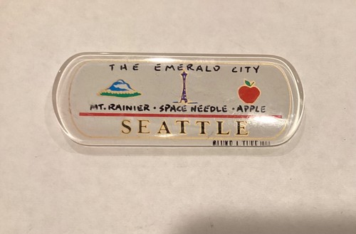 Settle Mt Rainier Space Needle Acrylic Fridge Magnet | eBay