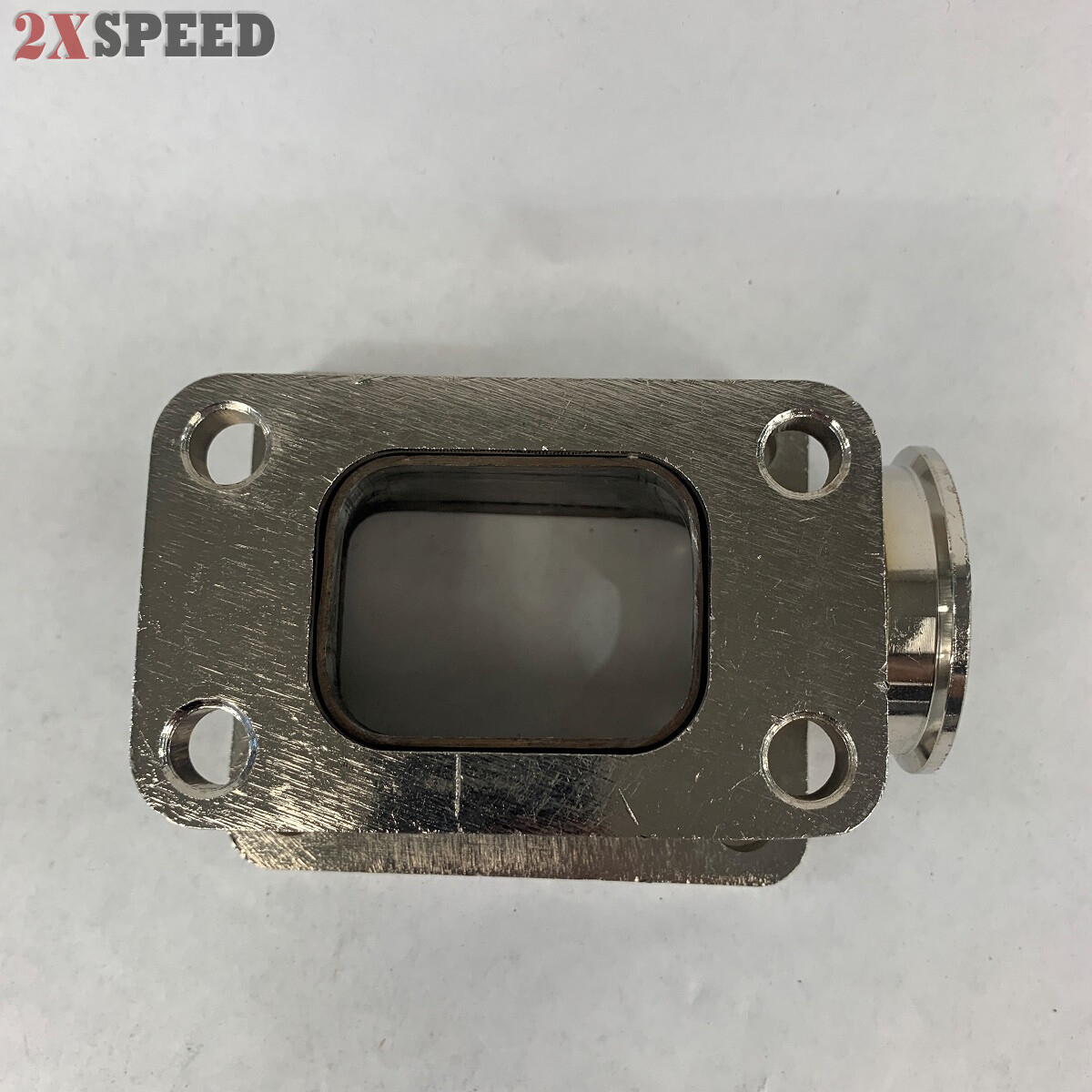 T3 to T4 Turbo Flange Adapter Conversion w/38mm VBAND Wastegate Flange ...