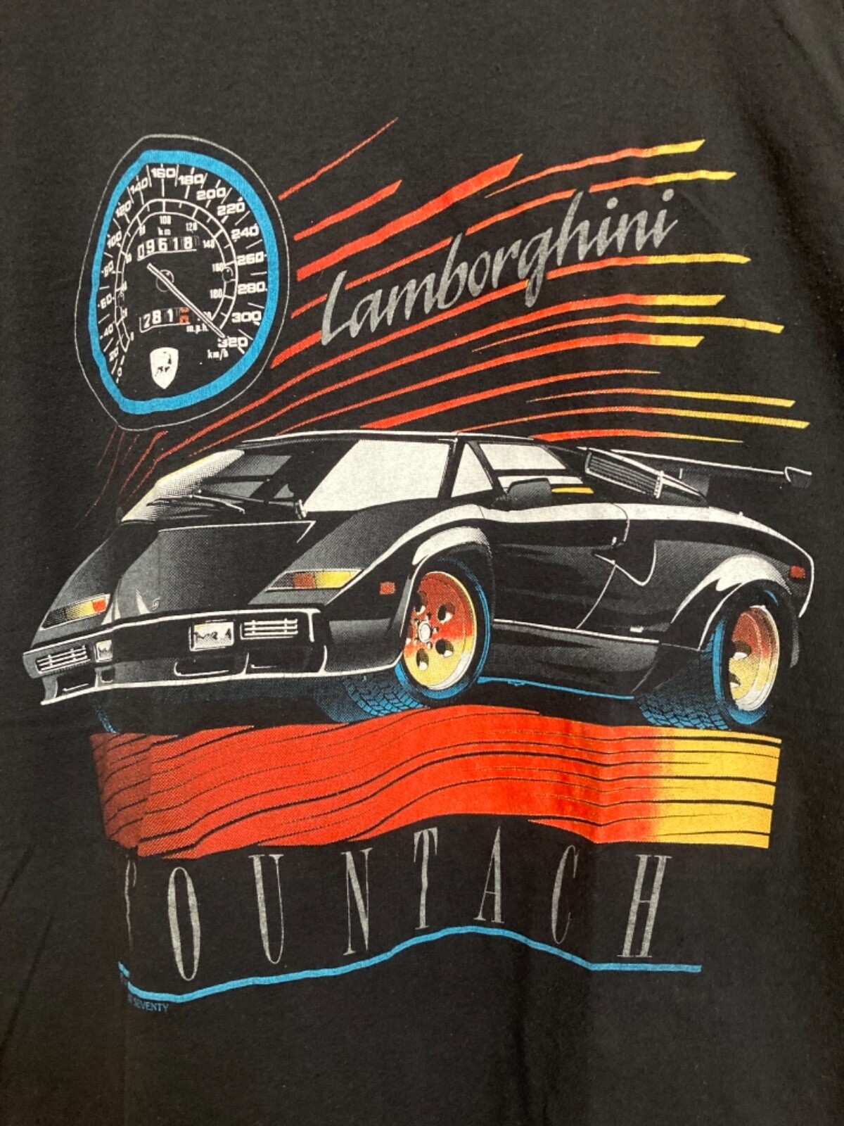 Vintage 90s Lamborghini Countach t shirt sleeveless S… - Gem