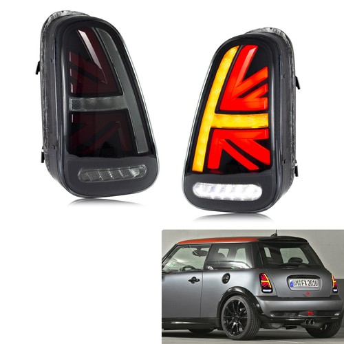 LED Tail Lights for Mini Cooper R50 2001-2006 Sequential Black Rear ...
