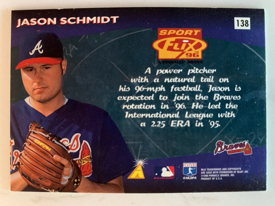 1996 SportFlix #138 Jason Schmidt Rookie Card - San Francisco Giants | eBay