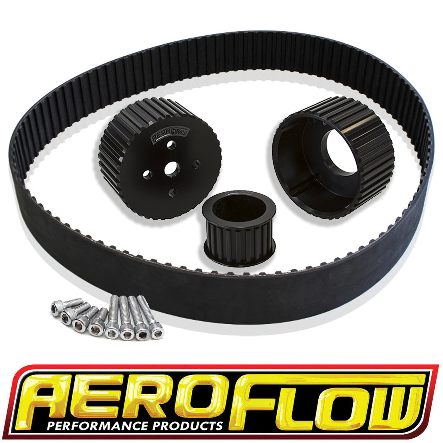 Aeroflow billet Gilmer belt drive kit black for Holden 253 308 LX LH ...