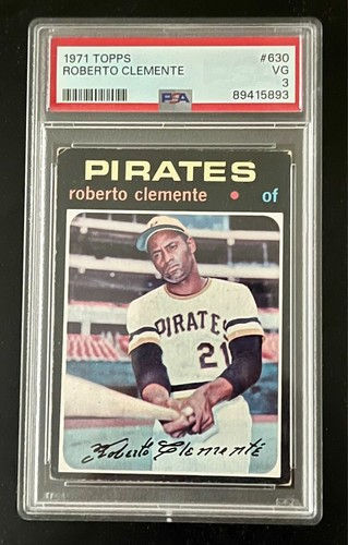 1971 Topps Baseball #630 Roberto Clemente PSA 3 Nice HOF High# Pirates ...
