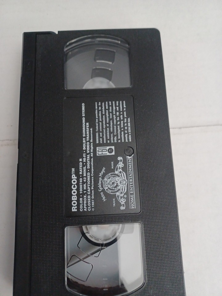 Robocop (VHS, 1987) 27616850621| eBay