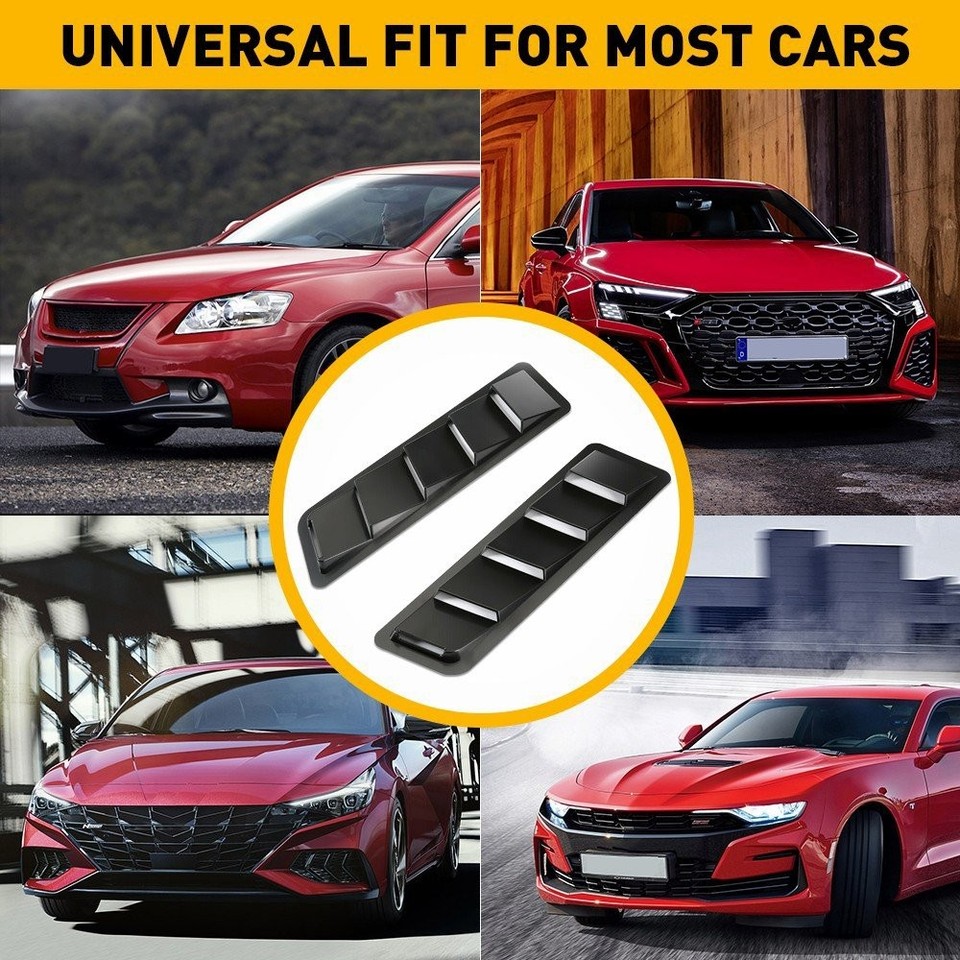 Car Hood Vent Scoop Cold Air Intake Set Flow Bonnet Louvers Cooling ...