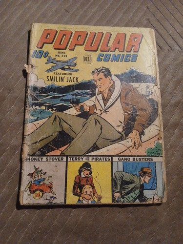 Golden Age Comic Book Popular Comics #112 Dell Comics Smilin Jack 1945 ...