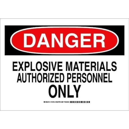 BRADY 124754 Danger Sign, 10 in H, 14 in W, Polyester, Rectangle ...