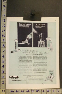 1923 MEDICAL DENTIST SANITOL TOOTH PASTE DOCTOR BATH HEALTH DENTAL ...