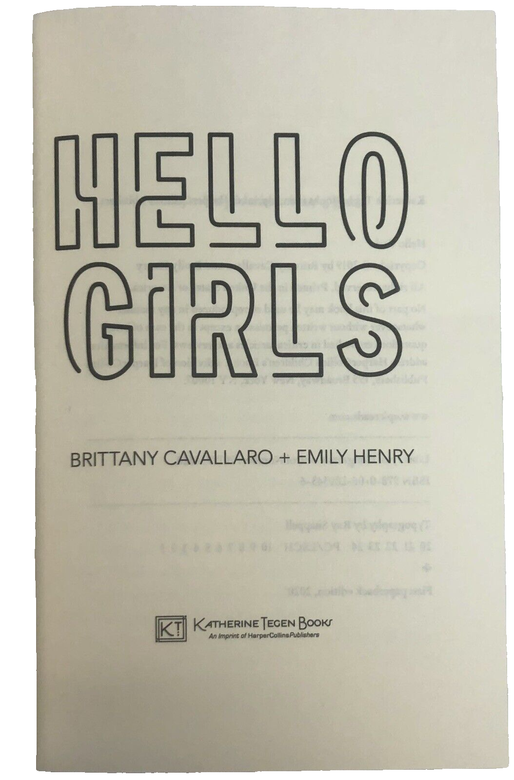 Hello Girls Book Cavallaro & Henry Paperback 2020 Young Adult Dark ...