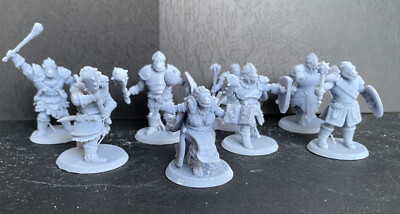 8x 34 mm tall Runequest style dark trolls which suit RPG table top war ...