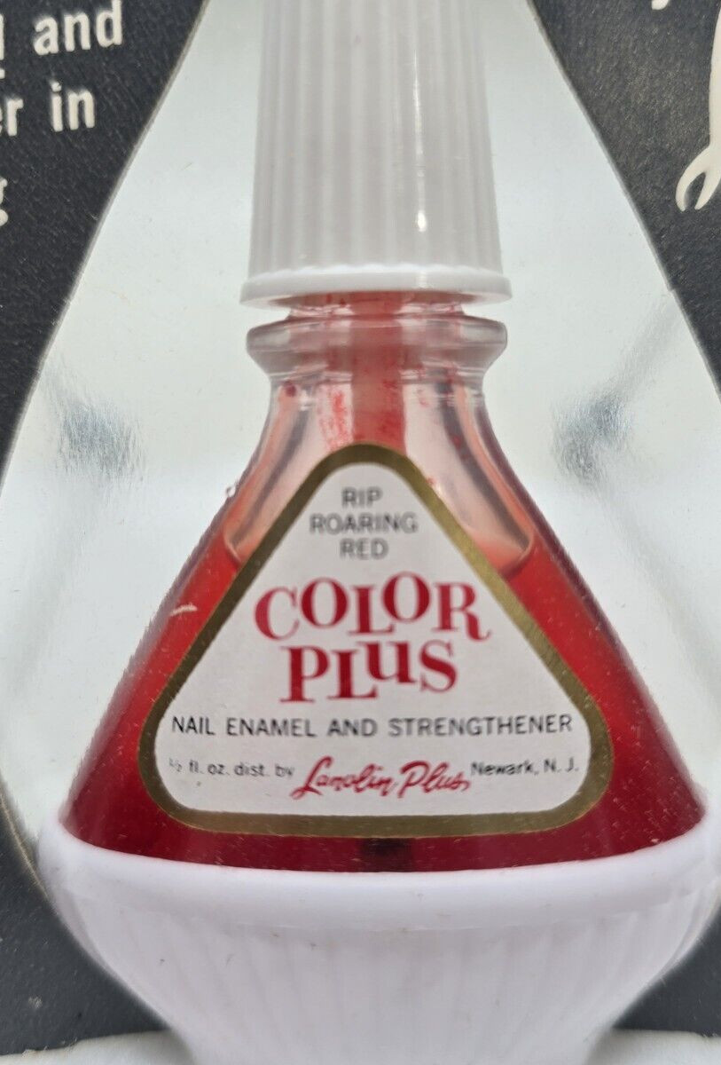 NEW Vintage Sealed Early 1960s Color Plus Nail Polish Rip Roaring Red ...