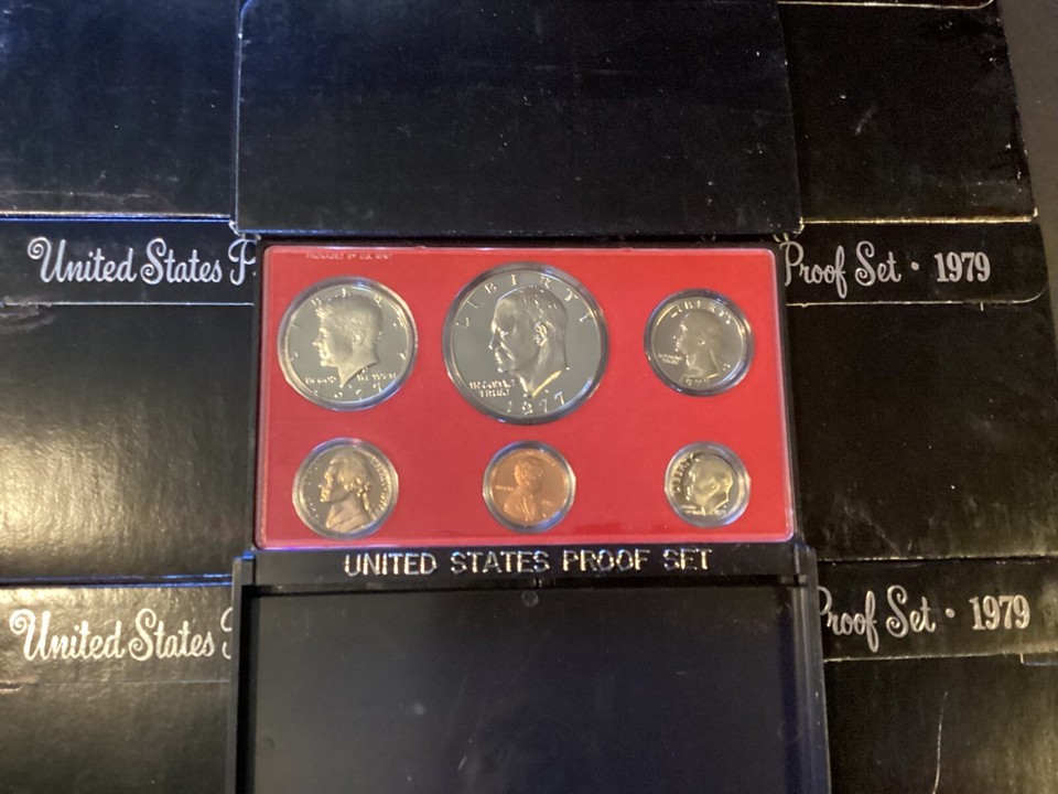 LOT OF 8 US MINT 1970'S PROOF SETS WITH ORIGINAL BOXES & BONUS 2006 ...