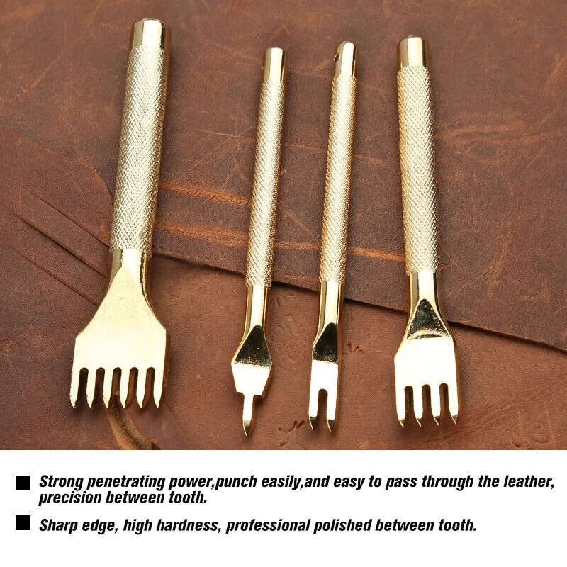 Leather Hole Punches Craft Tool 1/2/4/6 Prong DIY Diamond Lacing ...