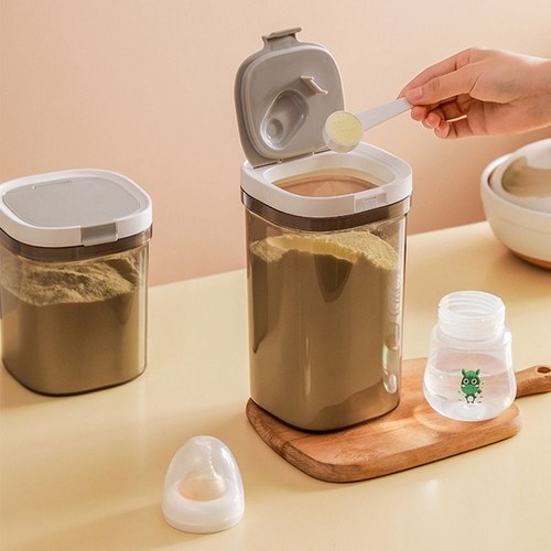 Free Scraper Spoon Milk Powder Jar Storage Reusable Plastic Canisters ...