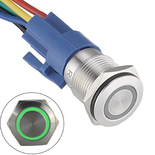 IP66 IK09 16mm Latching Druckknopfschalter 110 220V Edelstahl LED ...