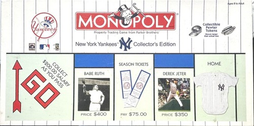 New York Yankees Collector's Edition Baseball MLB Monopoly Board Game ...