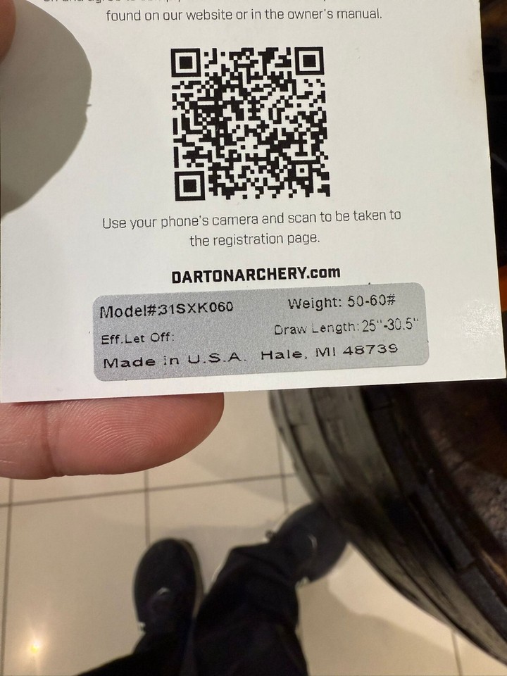 Brand New Darton Sequel 31 Right Hand 50-60#s Kings Camo Riser ...