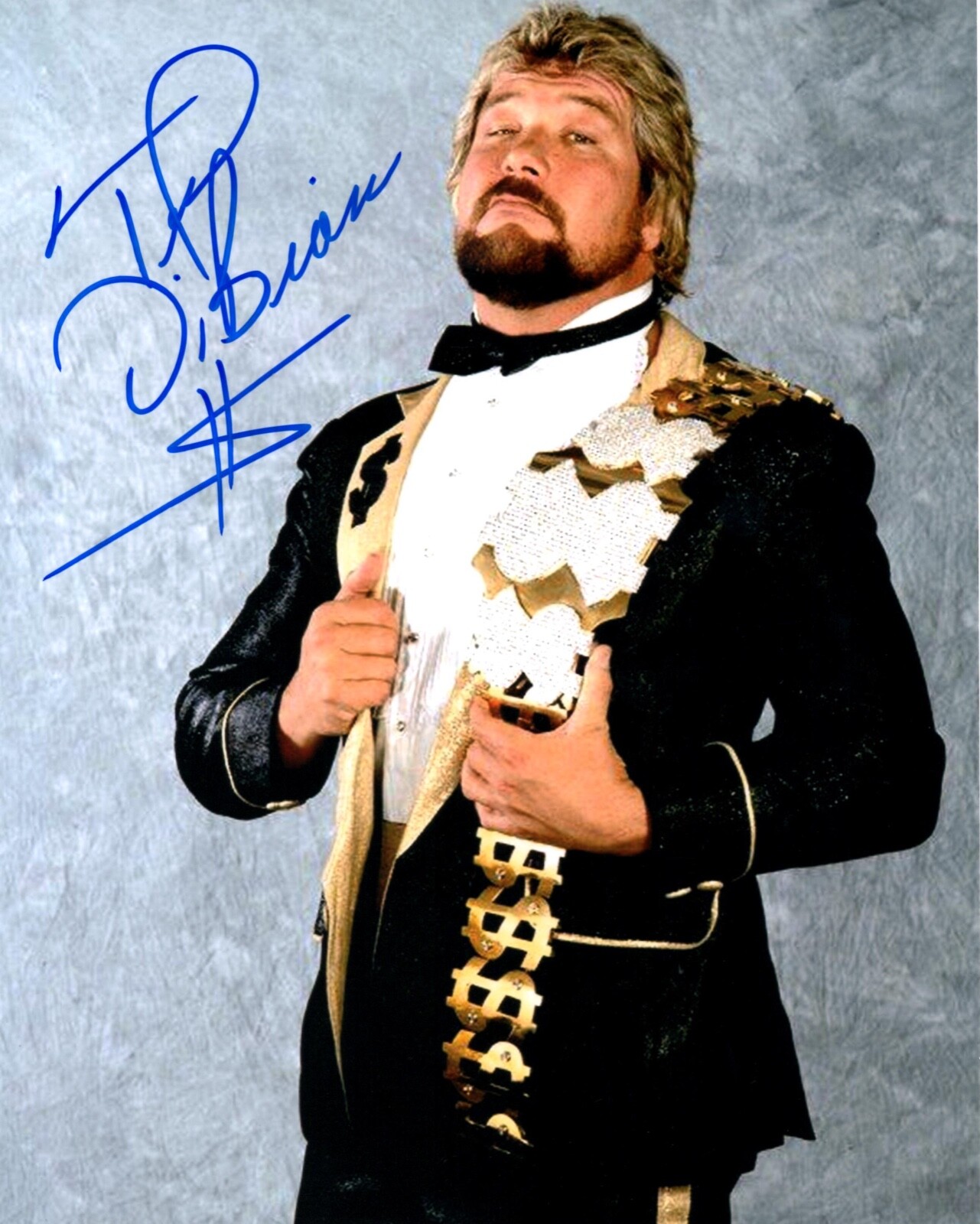 Ted Dibiase Signed 8x10 WWF Wrestling Promo Photo Wrestler Legend WWE ...