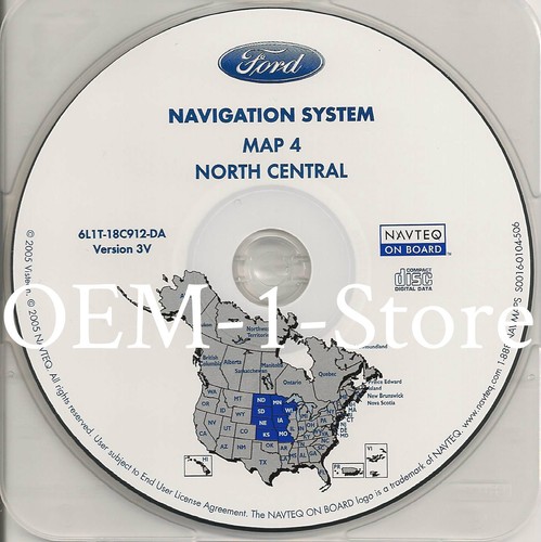 05 2006 07 FORD ESCAPE NAVIGATION MAP DISC CD NORTH CENTRAL NE KS MN IA ...