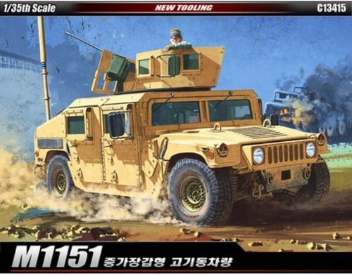 Academy 1/35 M1151 Enhanced Armament Carrier (Up-Armored Humvee) Model ...