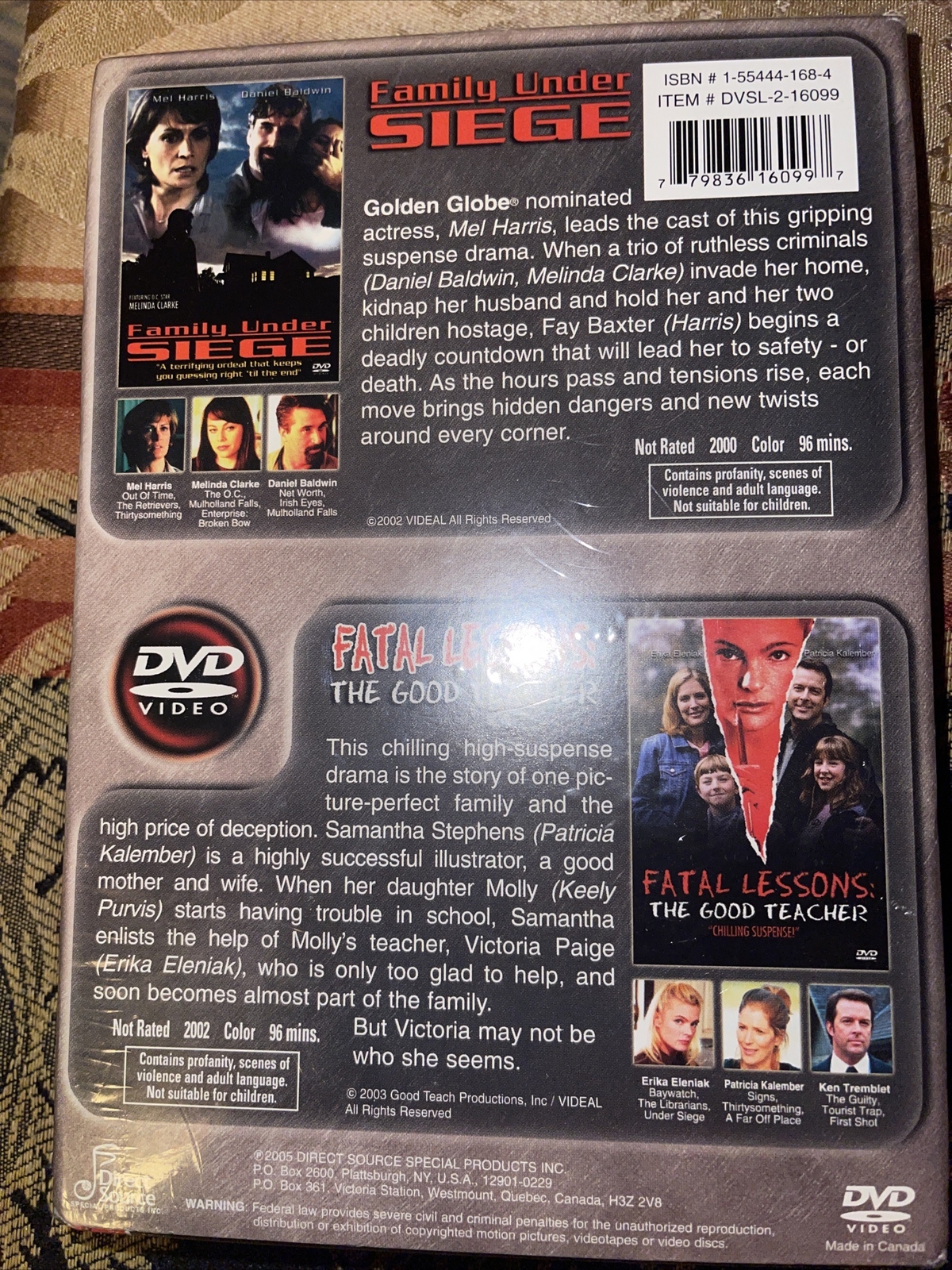 Family Under Siege & Fatal Lessons The Good Teacher (DVD, 2005, Box Set ...