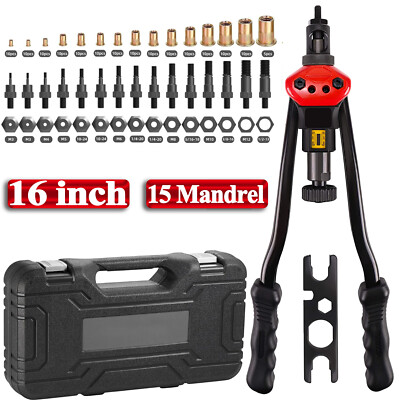 16" Rivet Gun Rivnut Thread Setting Tool Nut Setter NutSert Metric SAE ...