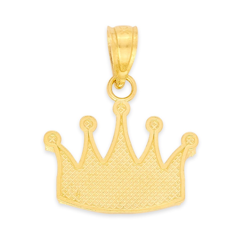 Solid Gold Crown Pendant Available in 10k or 14k | eBay