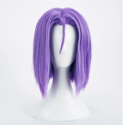 Purple Hair Anime Pokemon Team Rocket James Cosplay Wig Halloween Party ...