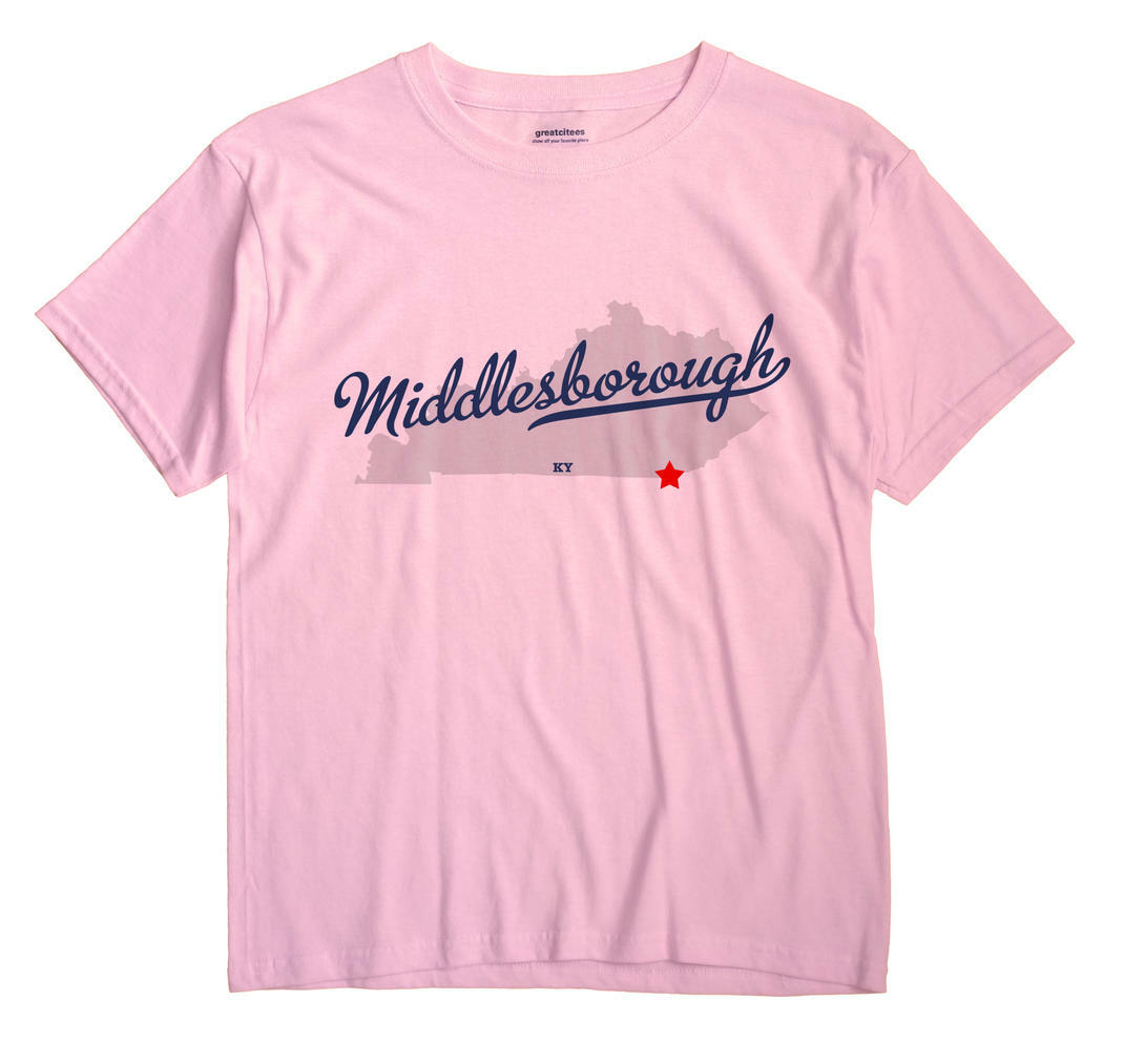 Middlesborough Kentucky KY T-Shirt MAP | eBay
