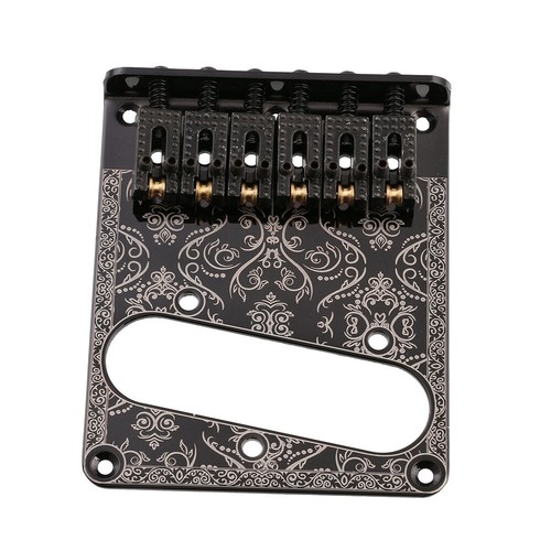 Black 6 Roller Saddle Carved Telecaster TELE Guitar Bridge Tailpiece | eBay