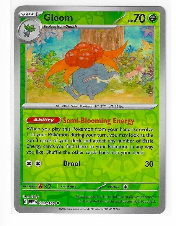 GLOOM #044 REVERSE HOLO SCARLET & VIOLET 151 POKEMON CARD | eBay