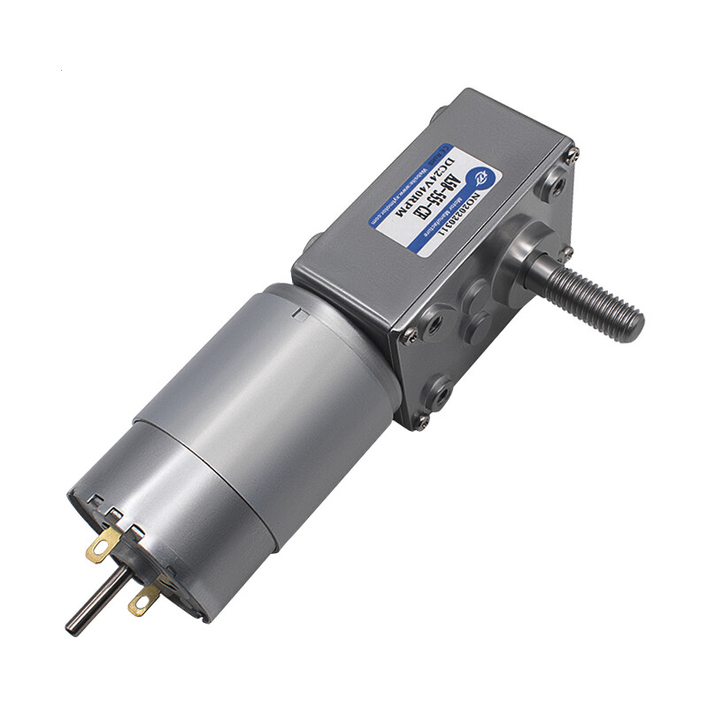 DC Worm Geared Motor 12V 24V High Torque Locked M8 Thread Shaft ...