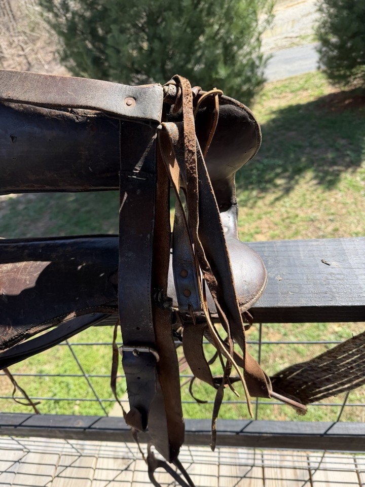 Antique World War I 12 inch McClellan Calvary Saddle, All Original W ...